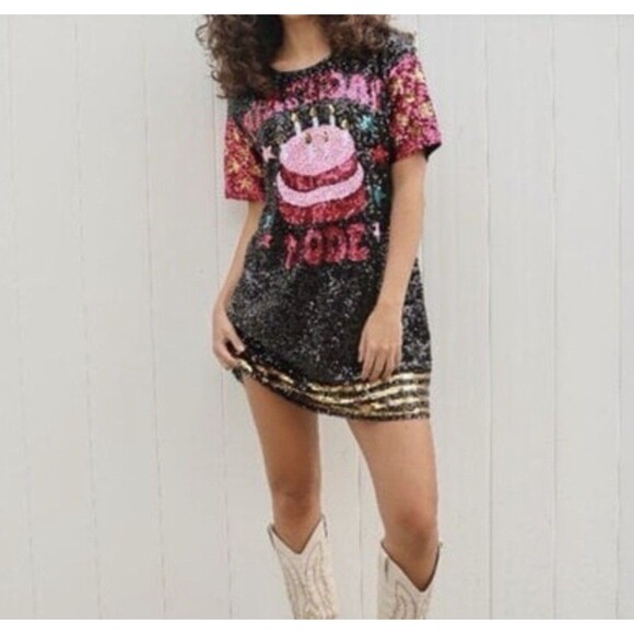 Simply Southern | Dresses | Simply Southern Sequin Birthday Mode Mini ...